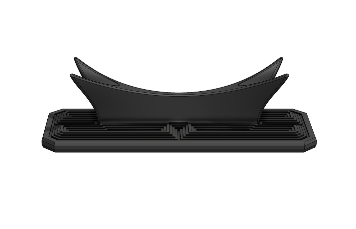 Horizontal curved stand: 3d printed – Laredo Sabers